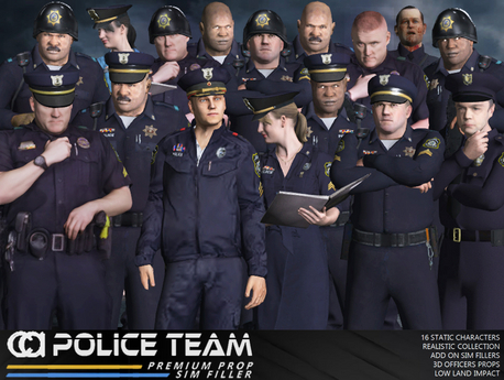 Second Life Marketplace - [CA] THE PREMIUM PROPS POLICE TEAM BLUE